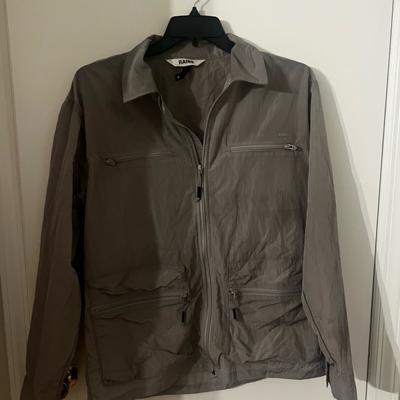 Rains | Jackets & Coats | Rains Gray Lightweight Shirt Jacket | Poshmark